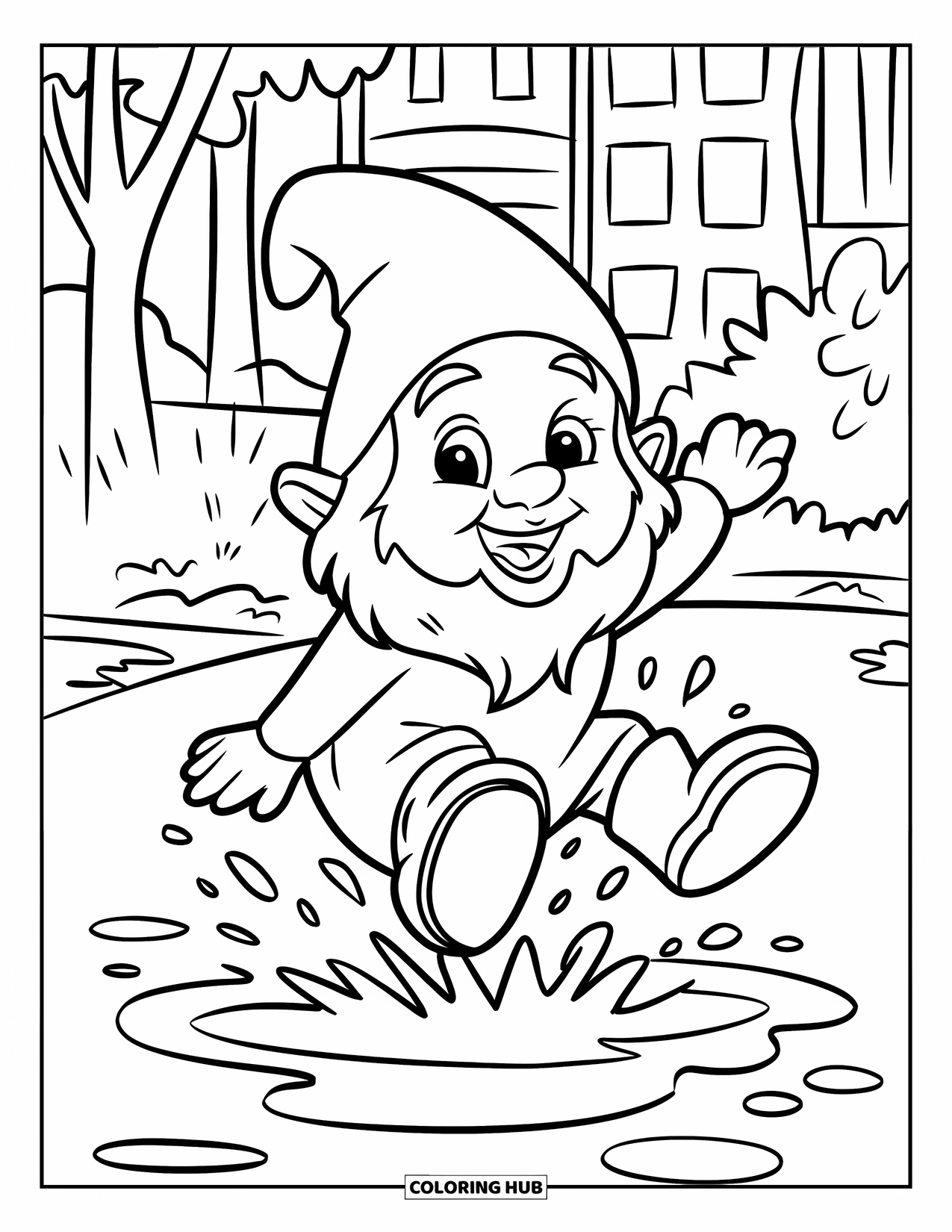 85+ Spring Gnome Coloring Pages for Kids & Adults (Free Printable PDFs)
