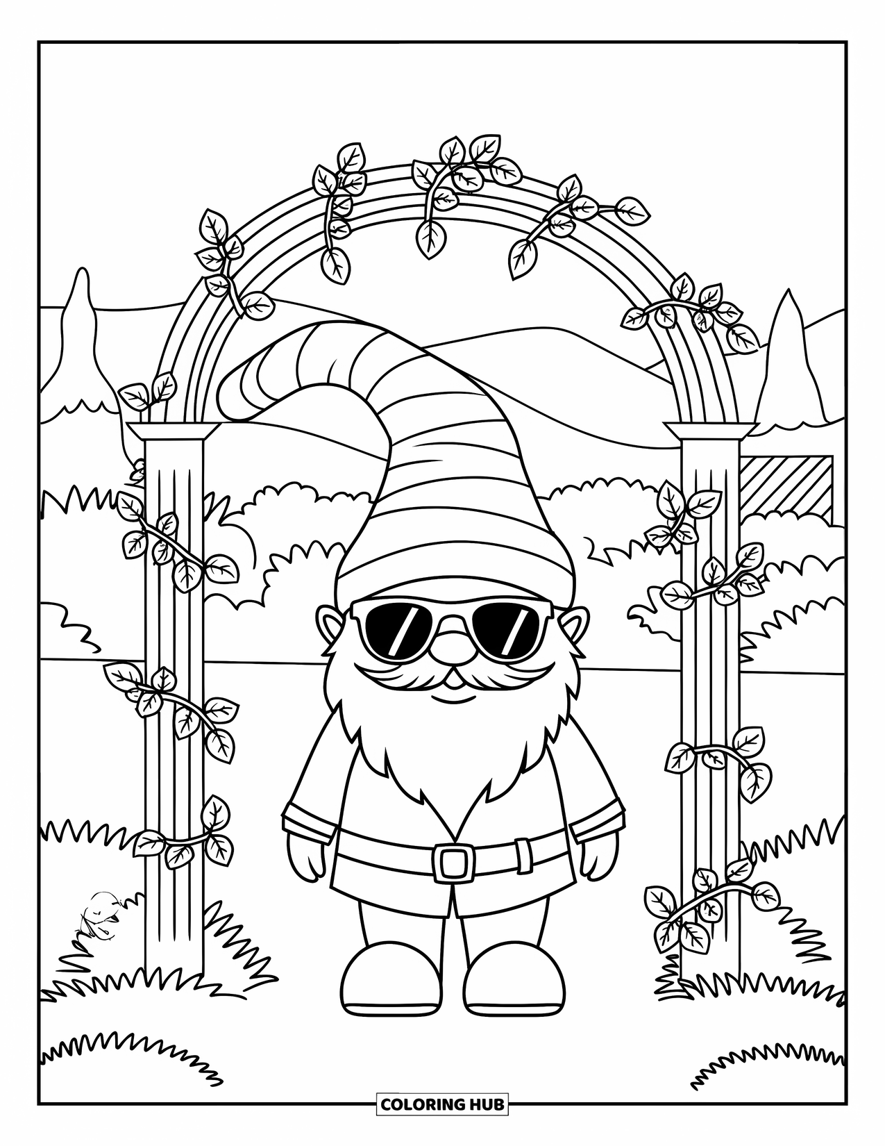 80+ Summer Gnome Coloring Pages for Kids & Adults (Free)