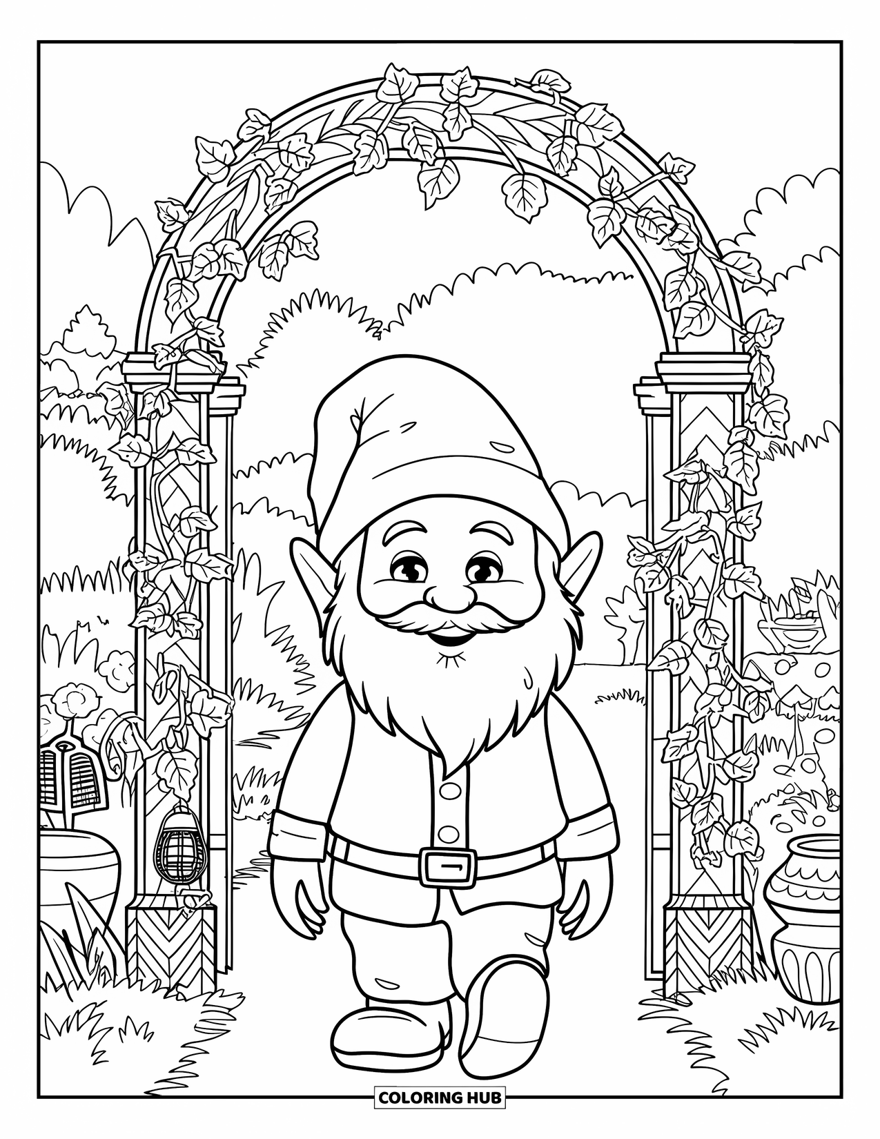 80+ Summer Gnome Coloring Pages for Kids & Adults (Free)