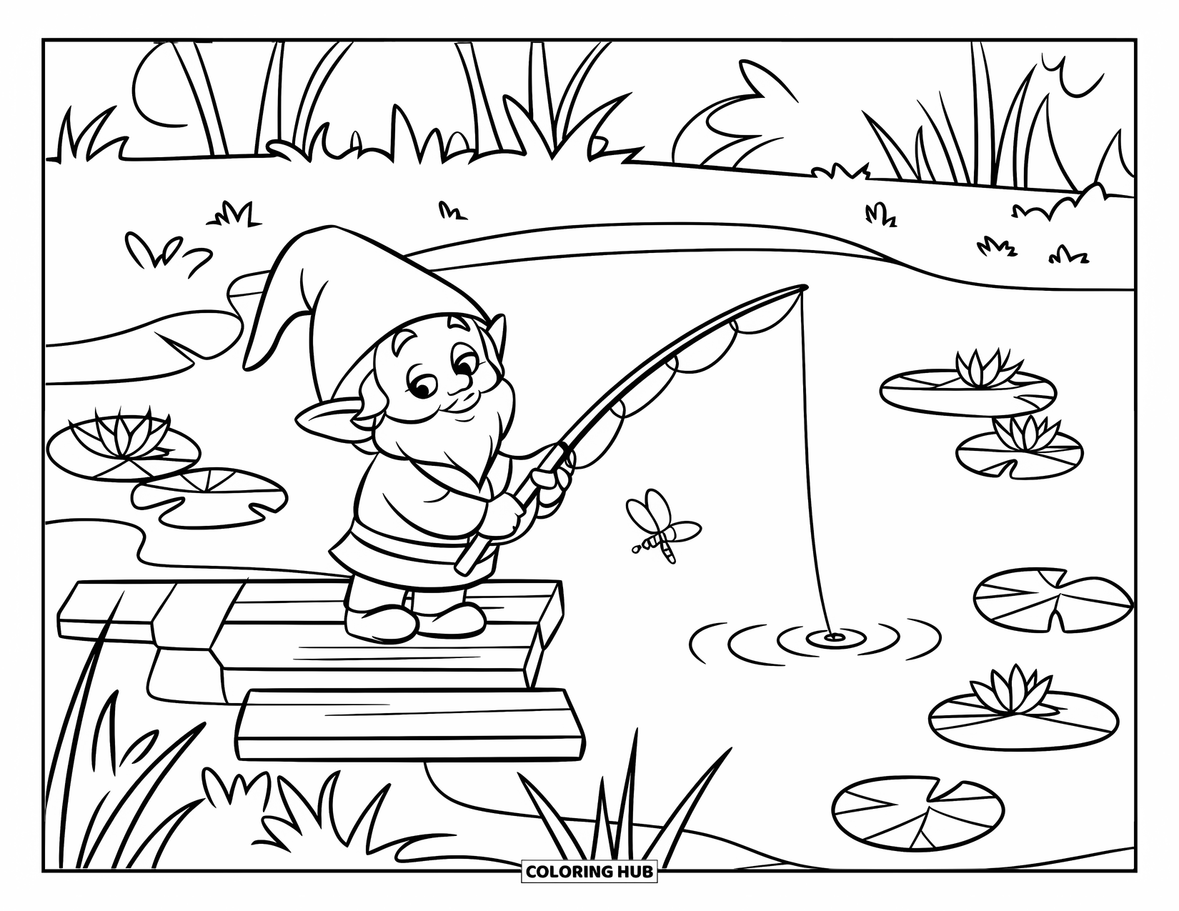 80+ Summer Gnome Coloring Pages for Kids & Adults (Free)