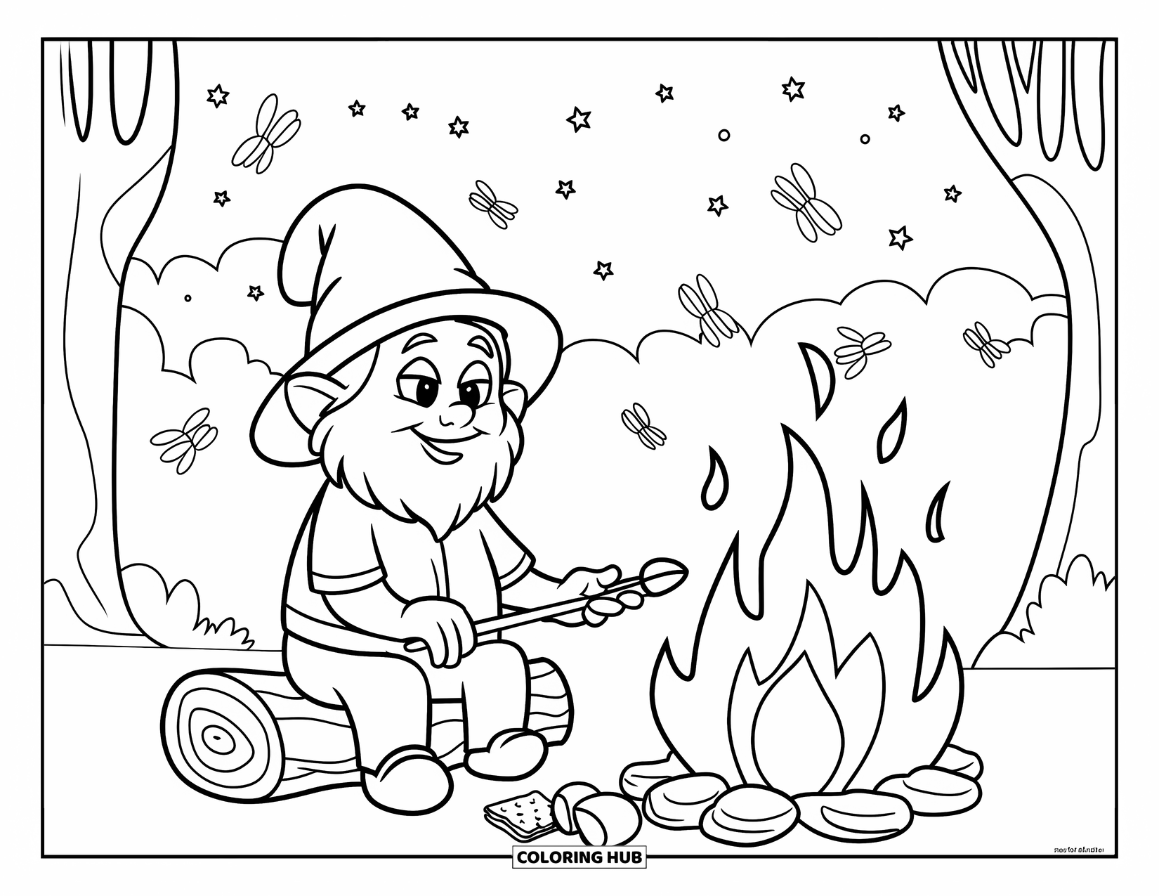 80+ Summer Gnome Coloring Pages for Kids & Adults (Free Printable PDFs)