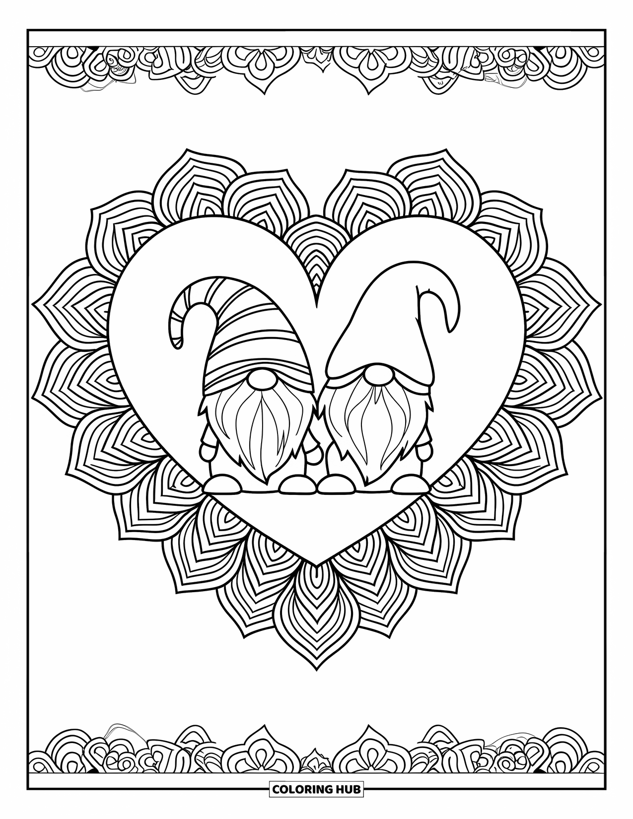 100+ Valentine Gnome Coloring Pages for Kids & Adults (Free Printable PDFs)