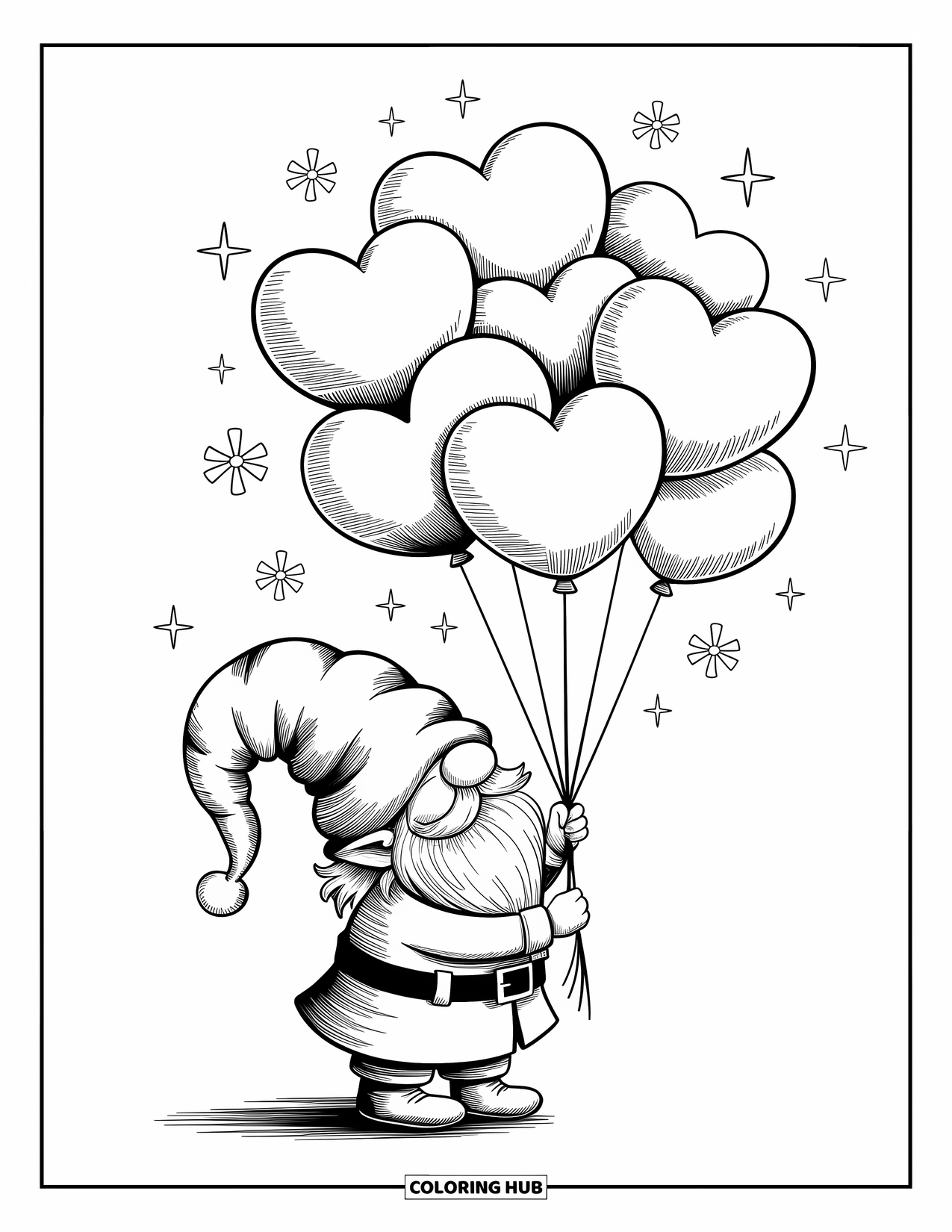 100+ Valentine Gnome Coloring Pages for Kids & Adults (Free Printable PDFs)