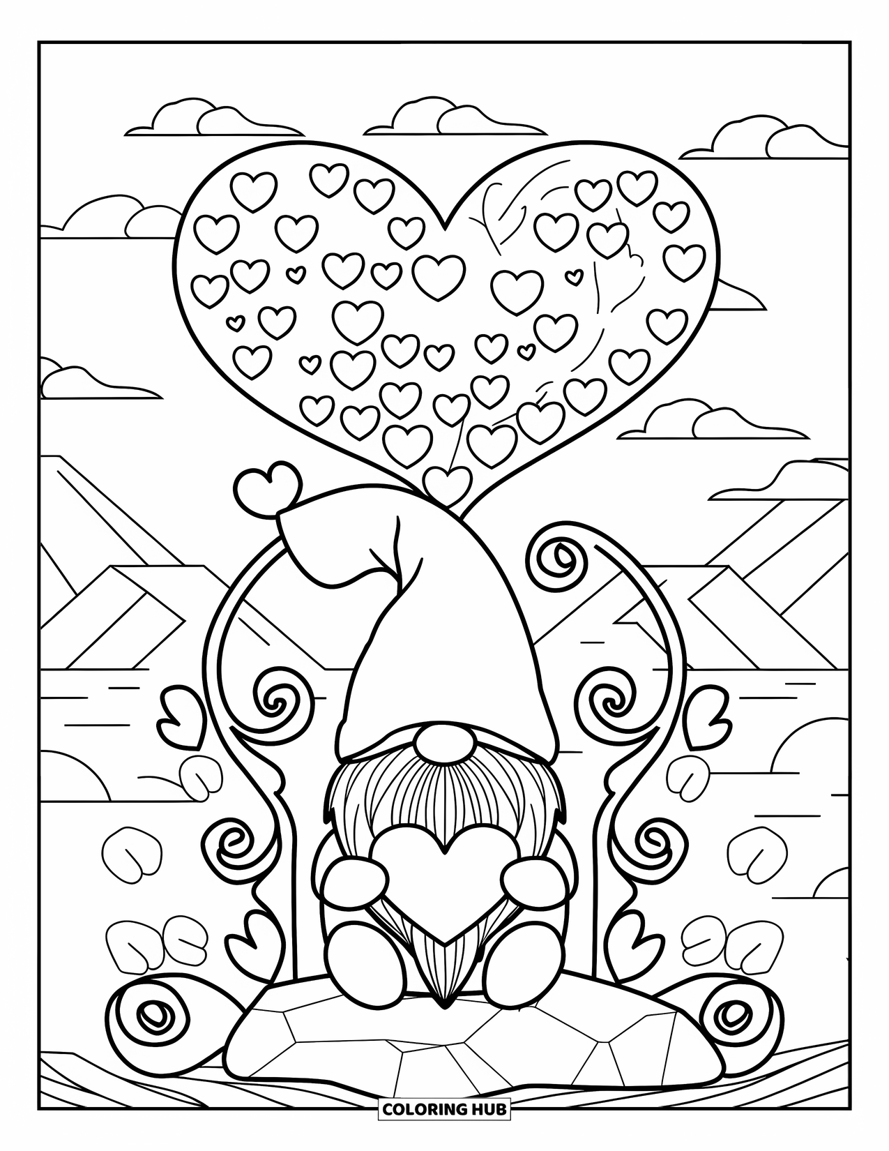 100+ Valentine Gnome Coloring Pages for Kids & Adults (Free Printable PDFs)