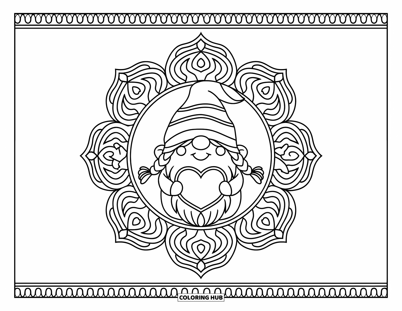 100+ Valentine Gnome Coloring Pages for Kids & Adults (Free Printable PDFs)