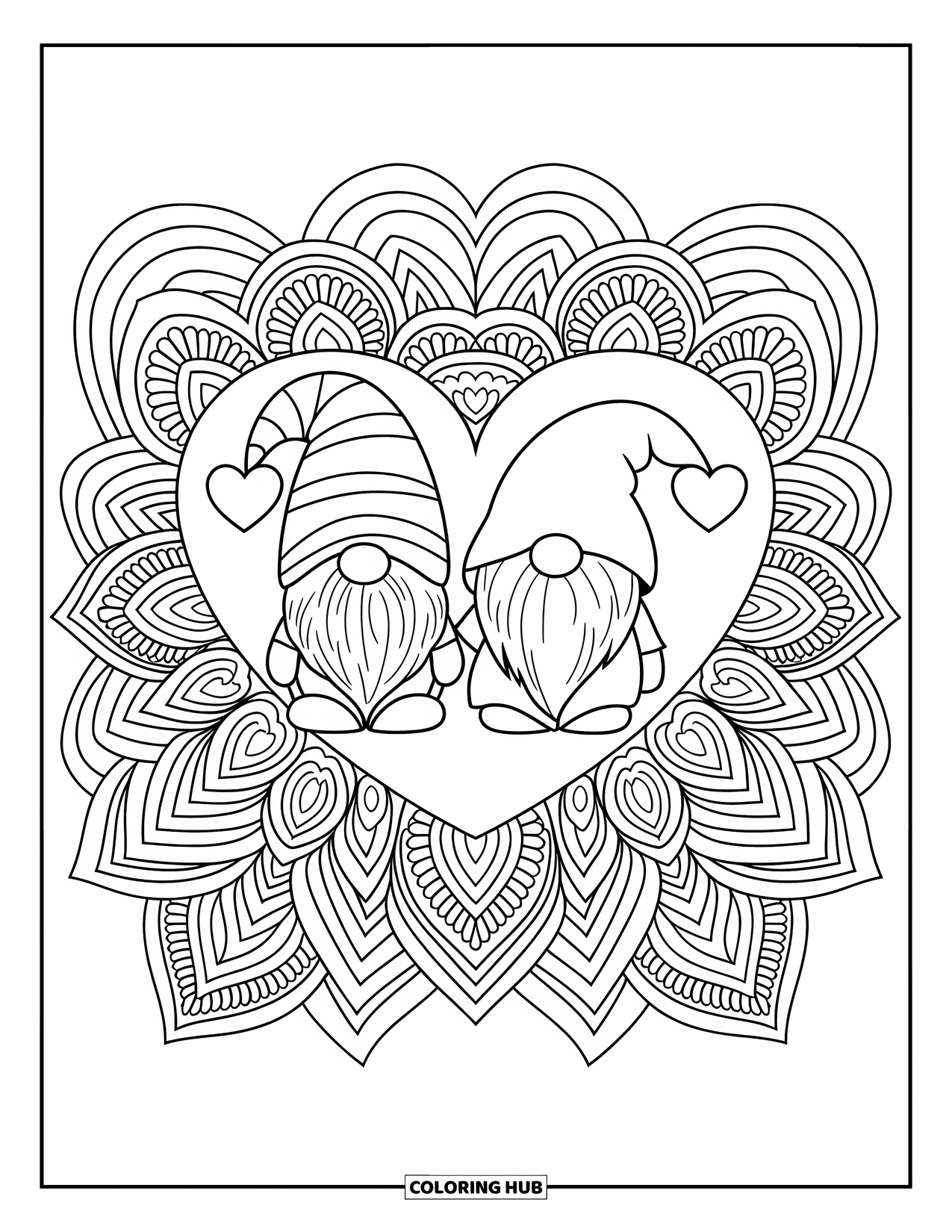 100+ Valentine Gnome Coloring Pages for Kids & Adults (Free Printable PDFs)