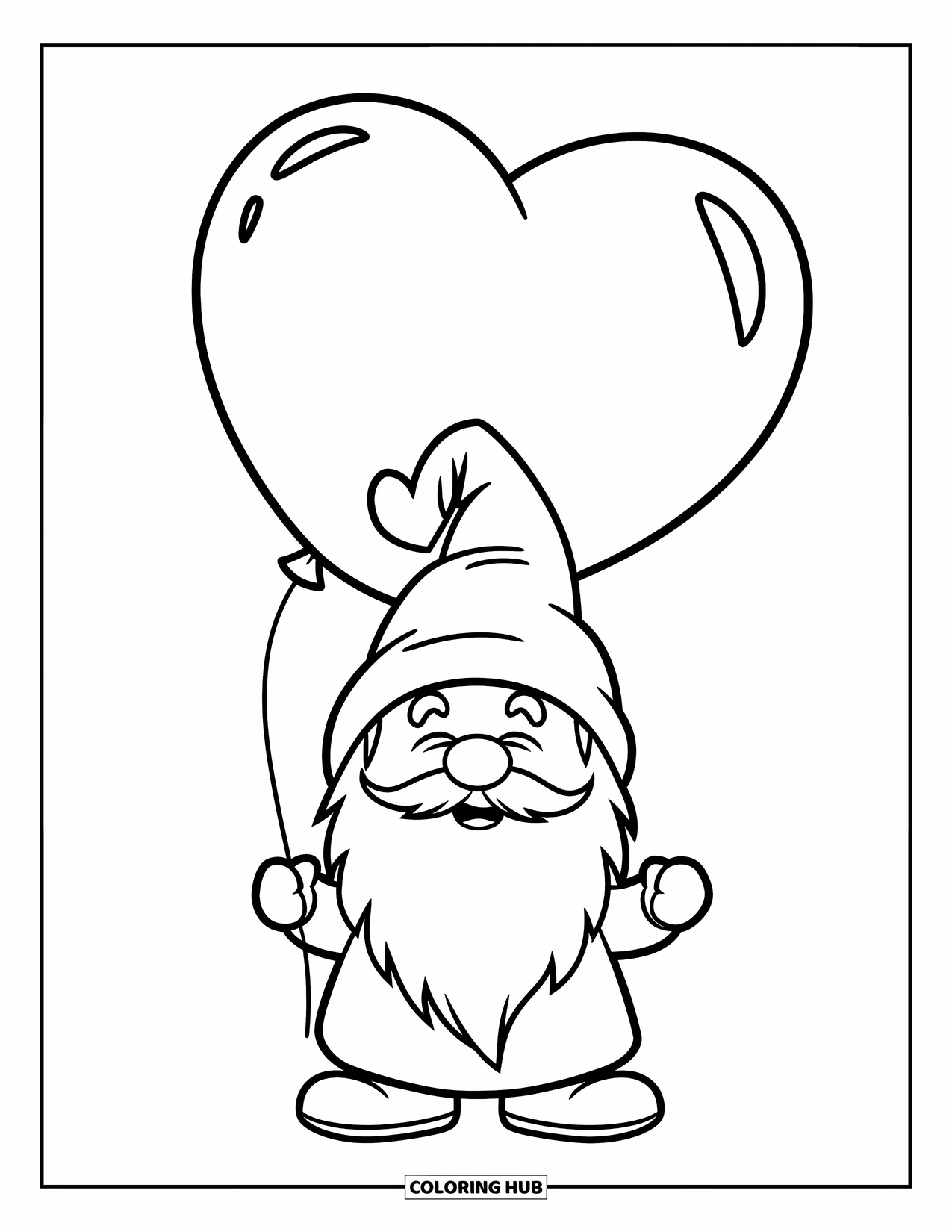 100+ Valentine Gnome Coloring Pages for Kids & Adults (Free Printable PDFs)