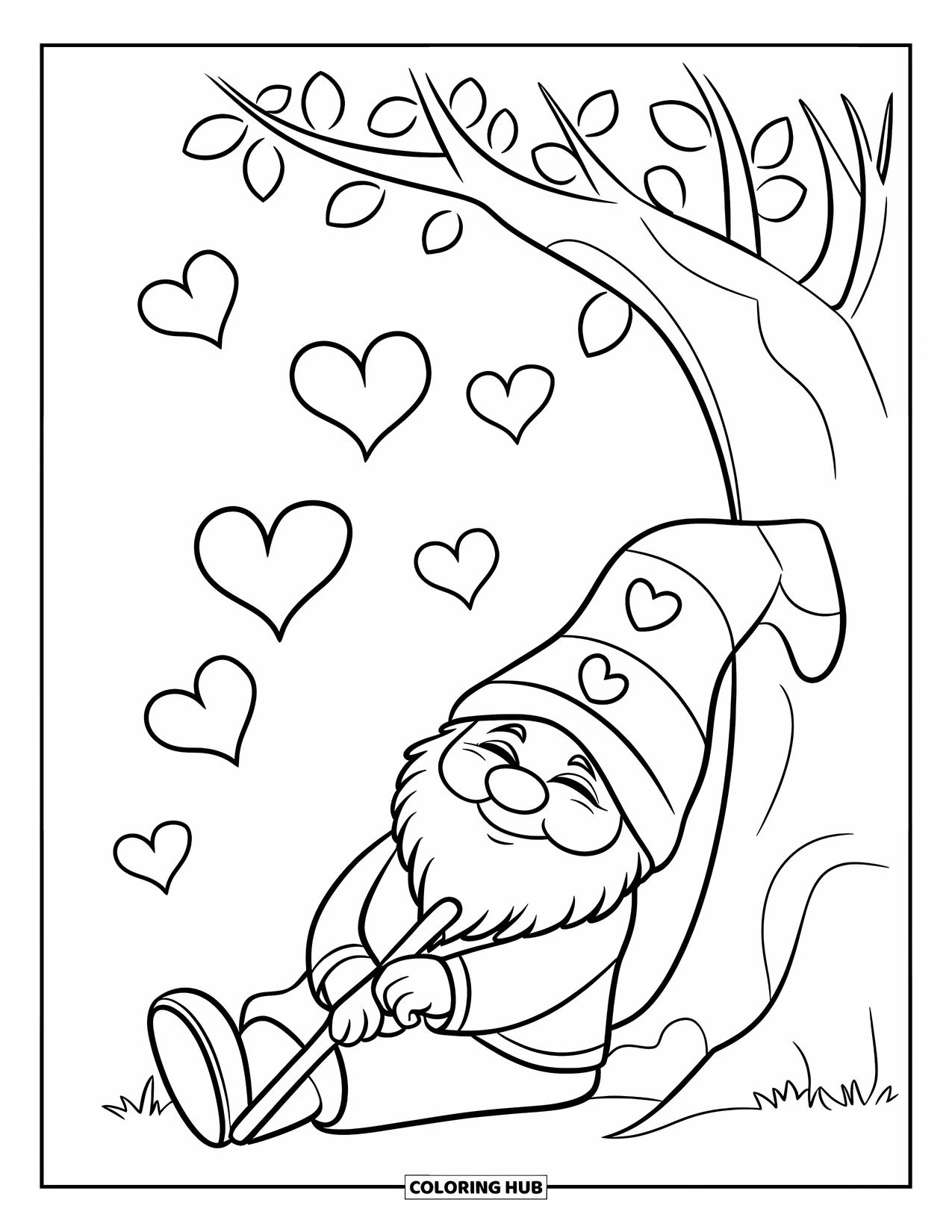 100+ Valentine Gnome Coloring Pages for Kids & Adults (Free)