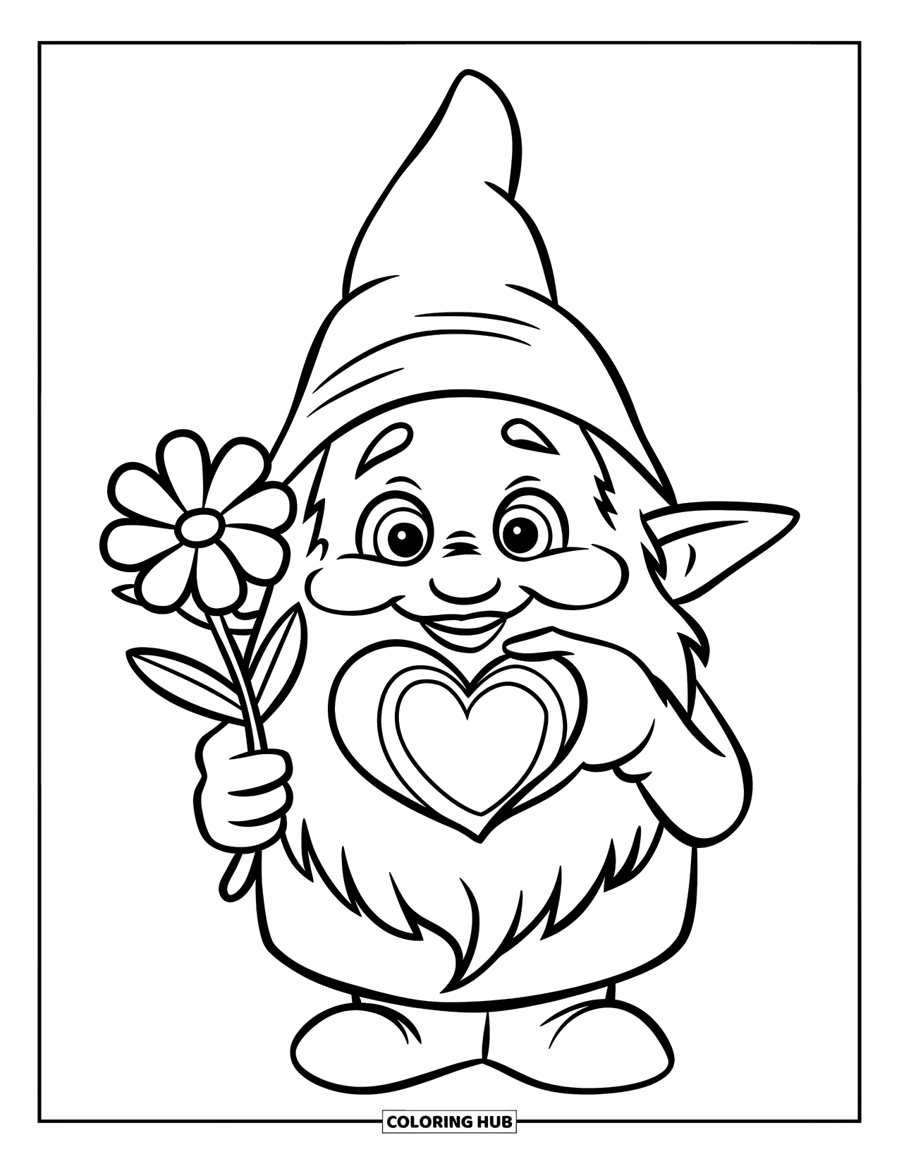 100+ Valentine Gnome Coloring Pages for Kids & Adults (Free)