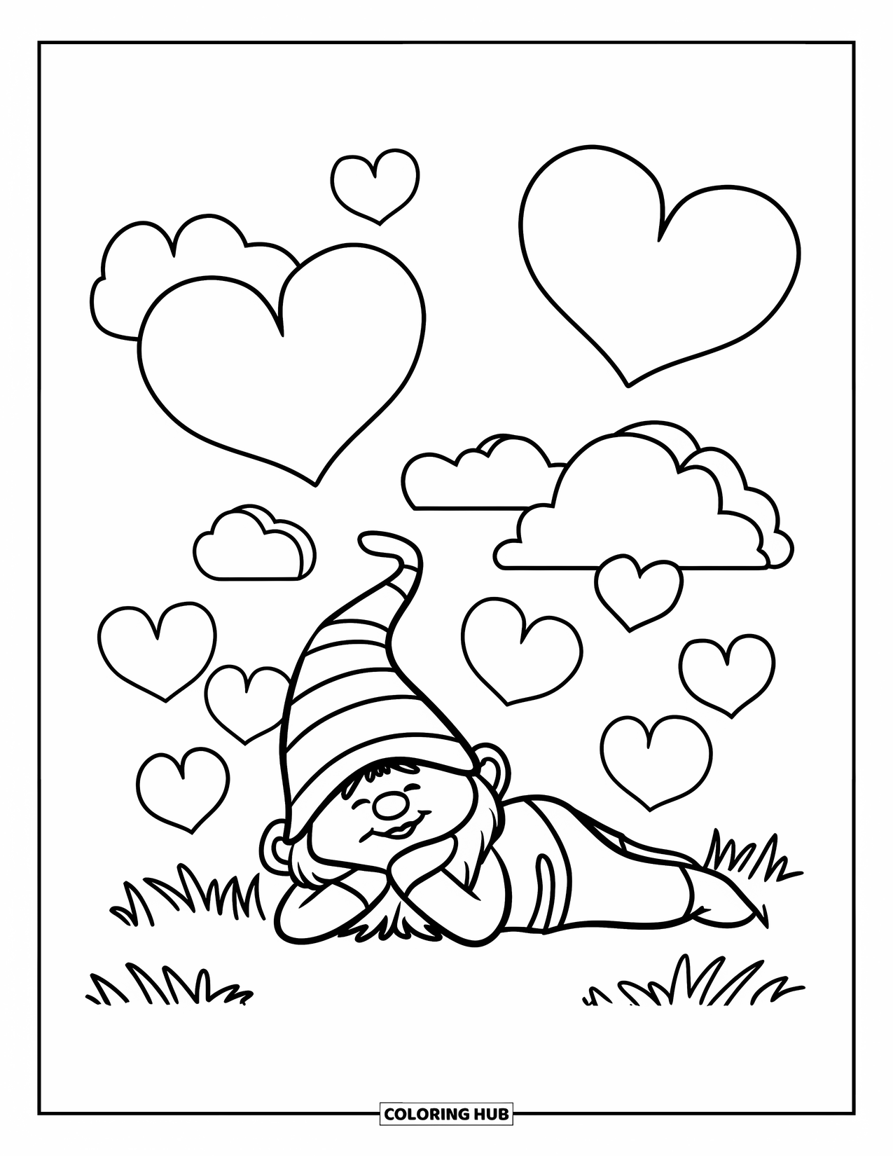 100+ Valentine Gnome Coloring Pages for Kids & Adults (Free Printable PDFs)