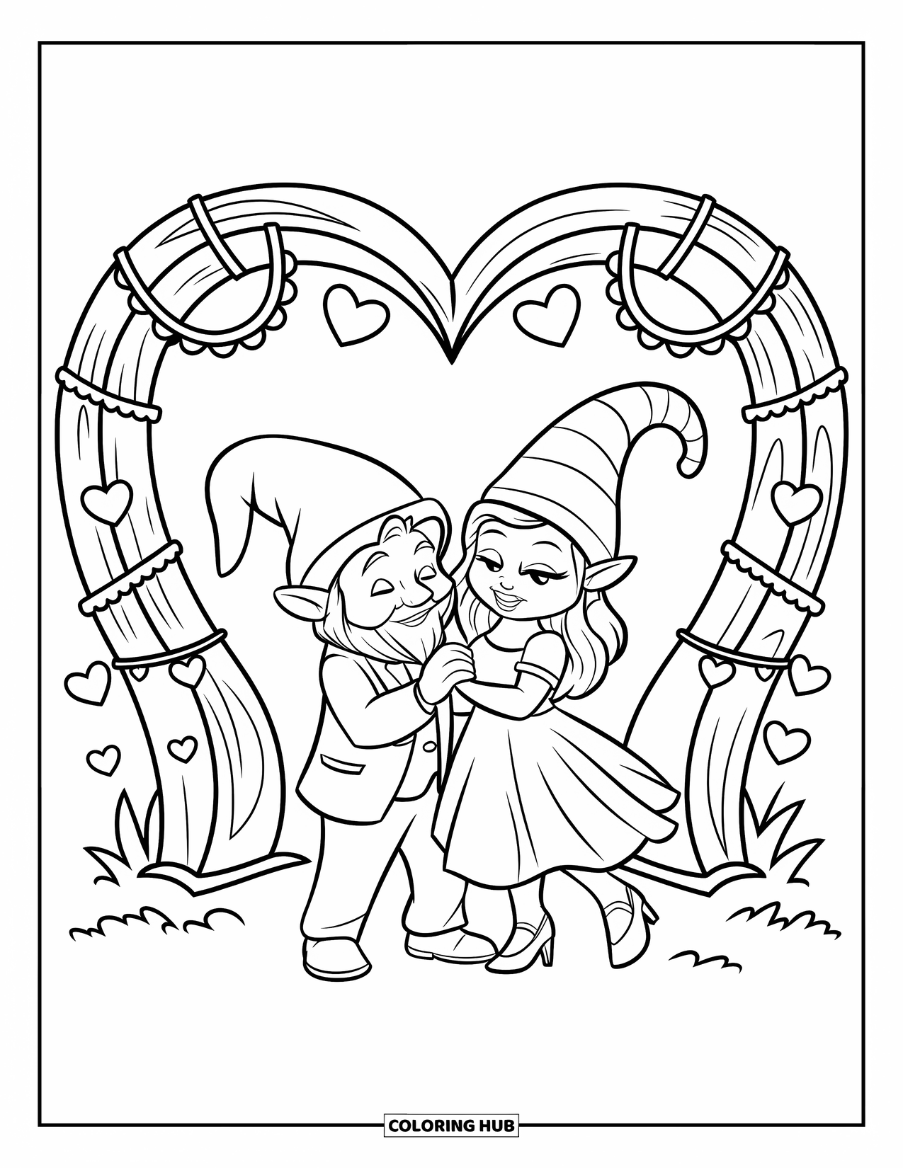 100+ Valentine Gnome Coloring Pages for Kids & Adults (Free Printable PDFs)