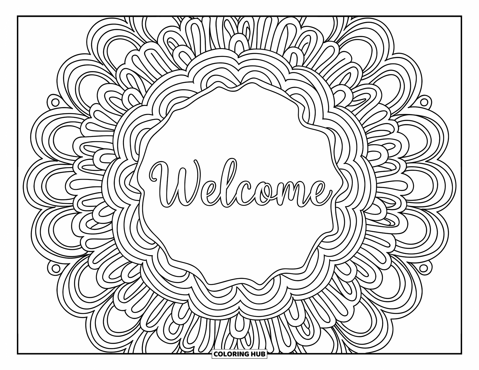 75+ Welcome Coloring Pages for Kids & Adults (Free Printable PDFs)