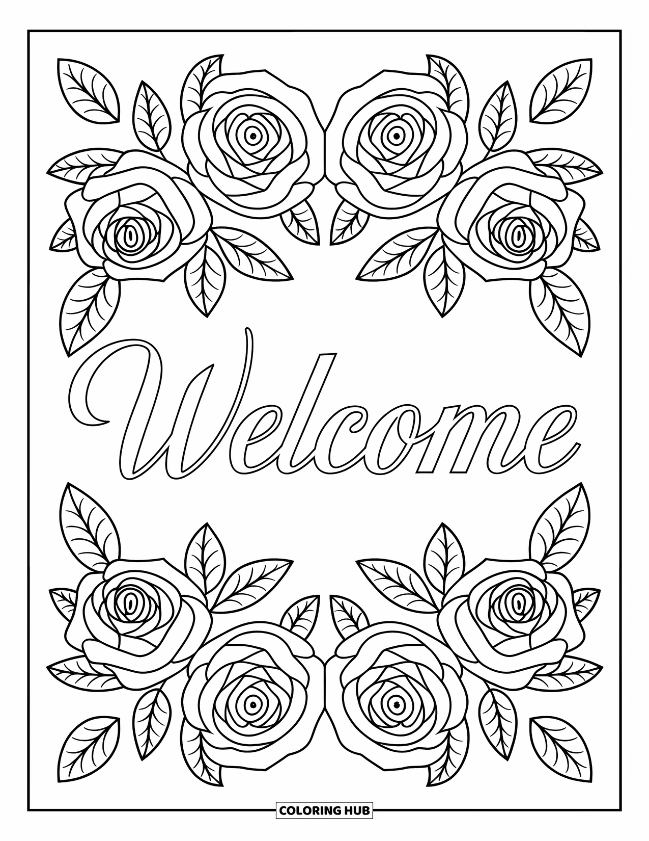 75+ Welcome Coloring Pages for Kids & Adults (Free Printable PDFs)