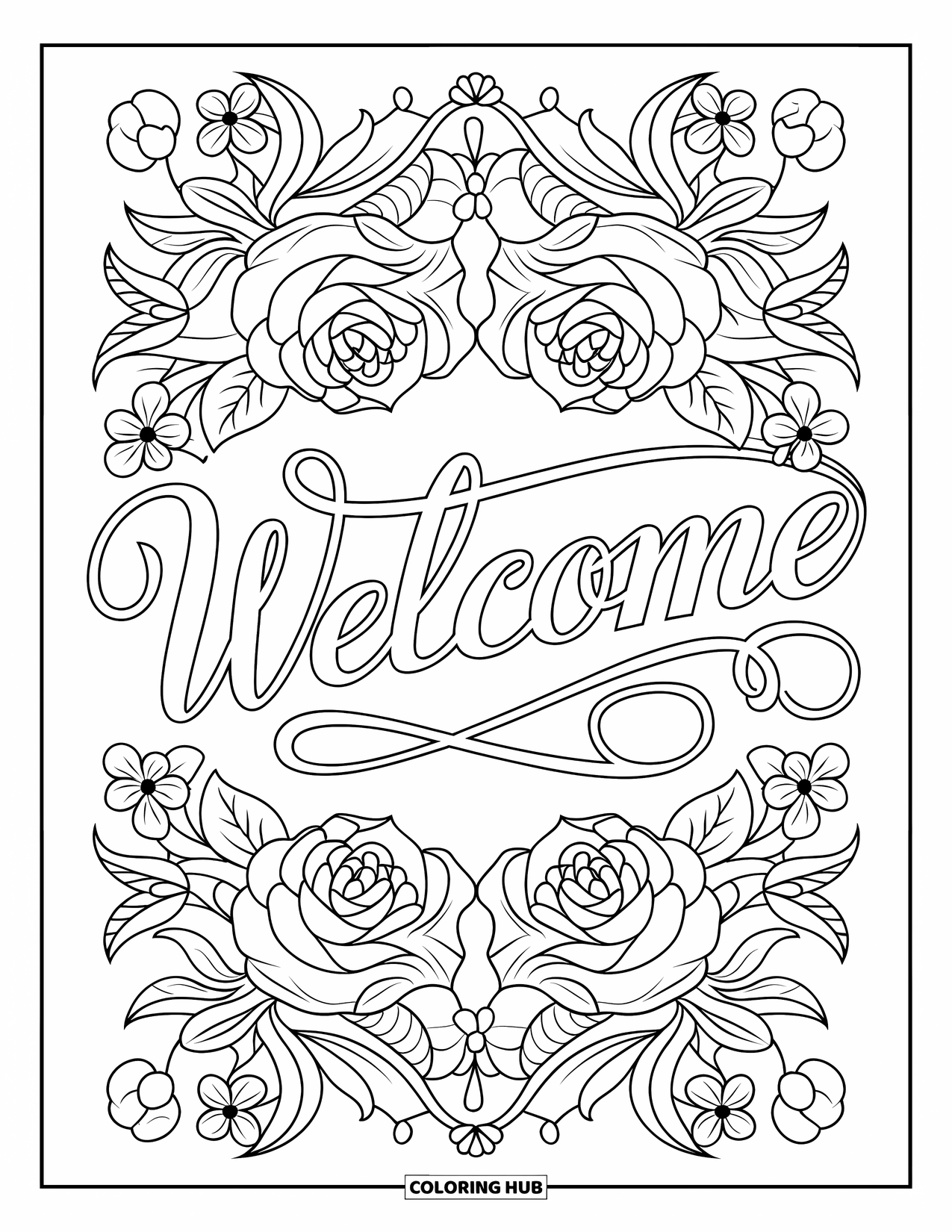 75+ Welcome Coloring Pages for Kids & Adults (Free Printable PDFs)