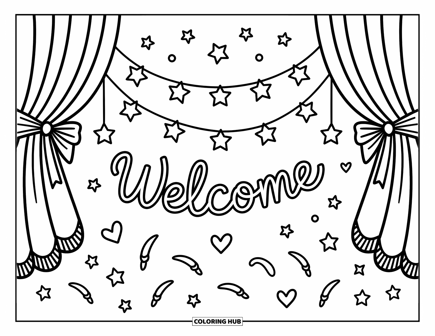 75+ Welcome Coloring Pages for Kids & Adults (Free Printable PDFs)