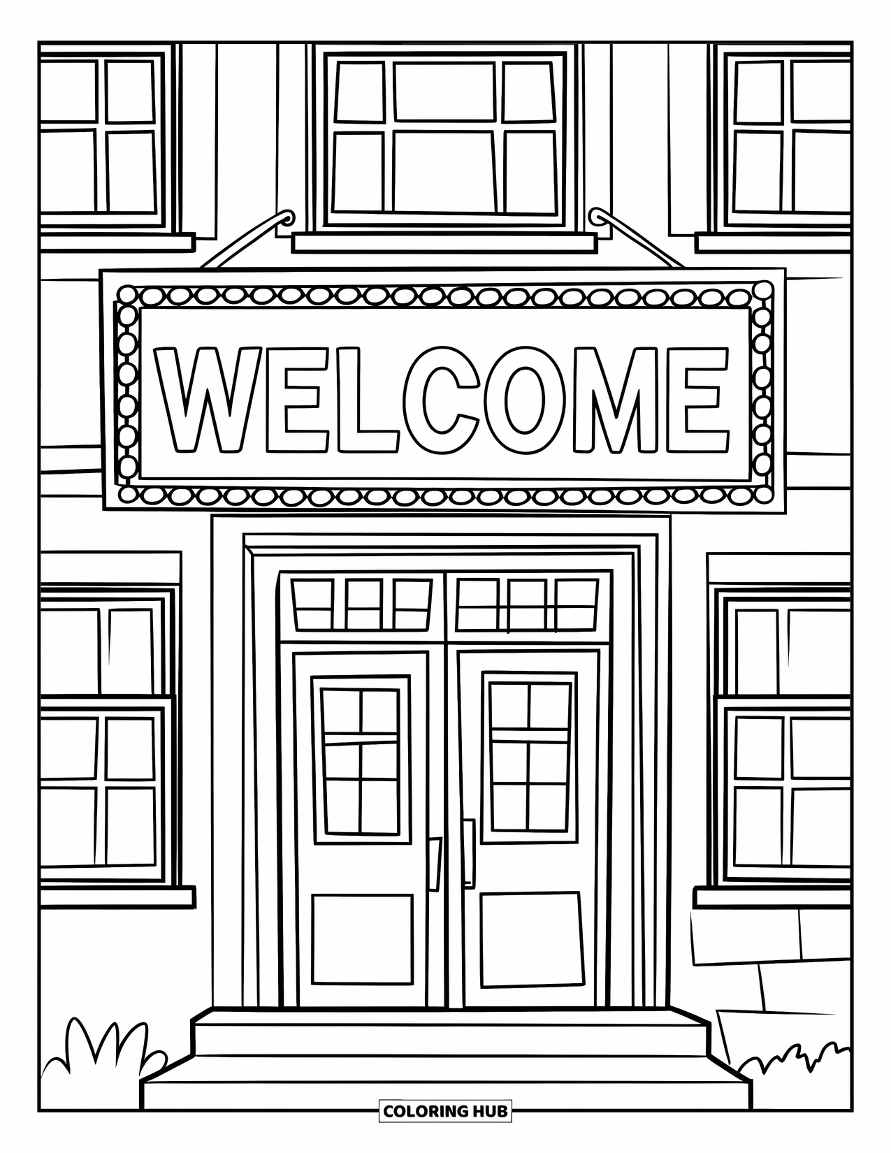 75+ Welcome Coloring Pages for Kids & Adults (Free Printable PDFs)