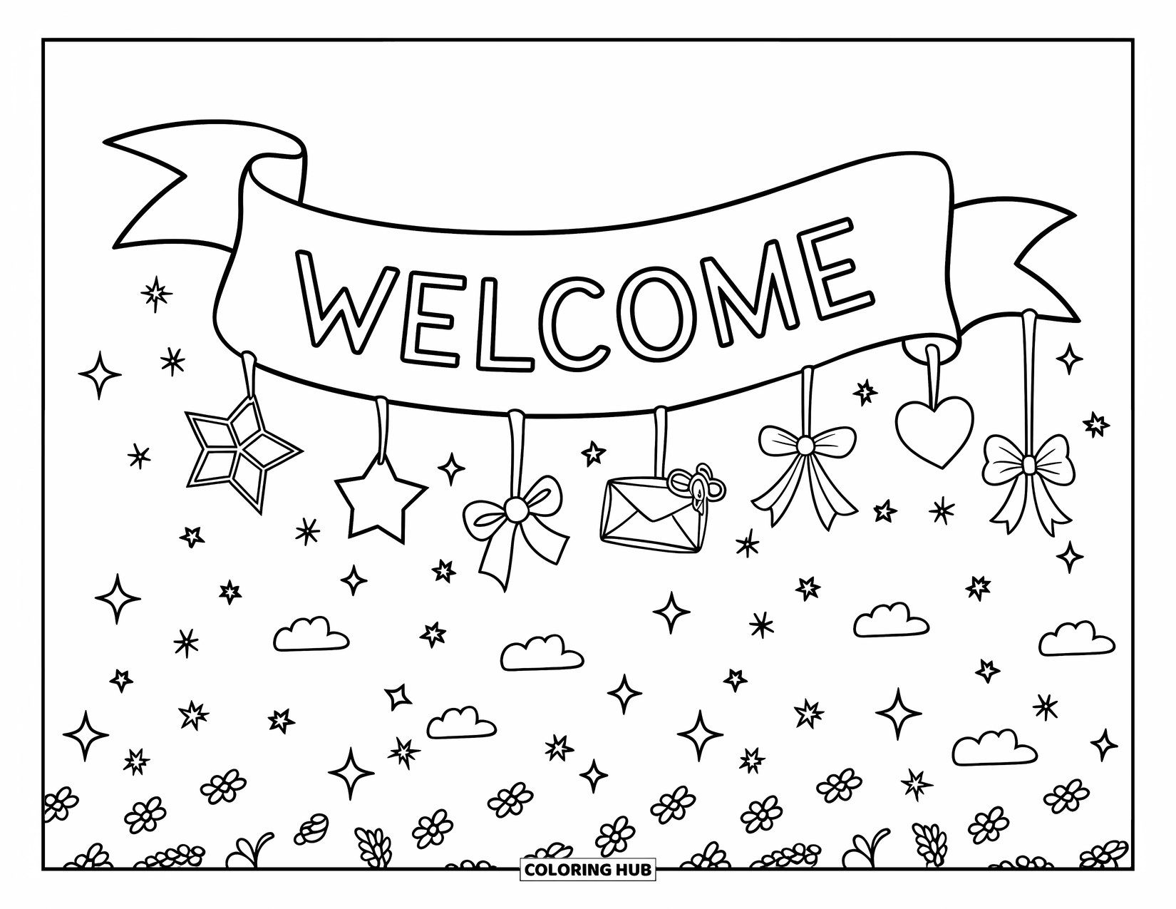 75+ Welcome Coloring Pages for Kids & Adults (Free Printable PDFs)