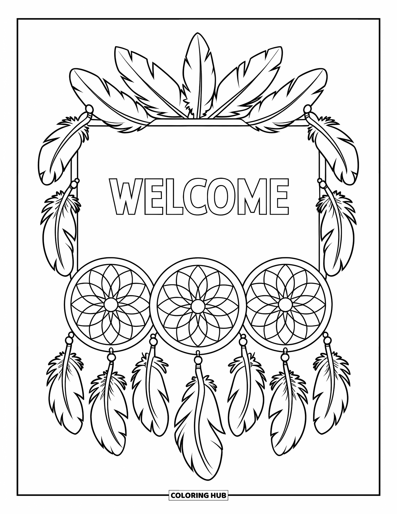 75+ Welcome Coloring Pages for Kids & Adults (Free Printable PDFs)