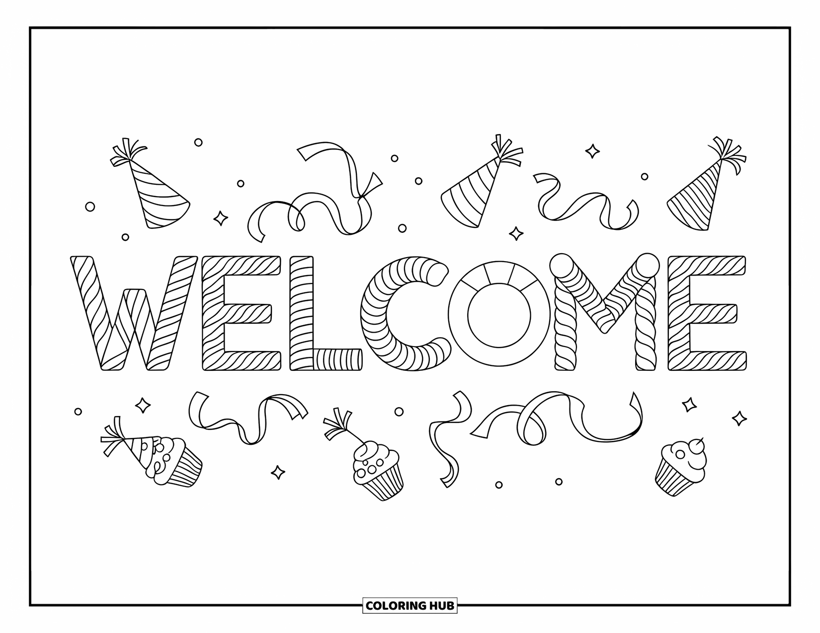 75+ Welcome Coloring Pages for Kids & Adults (Free Printable PDFs)