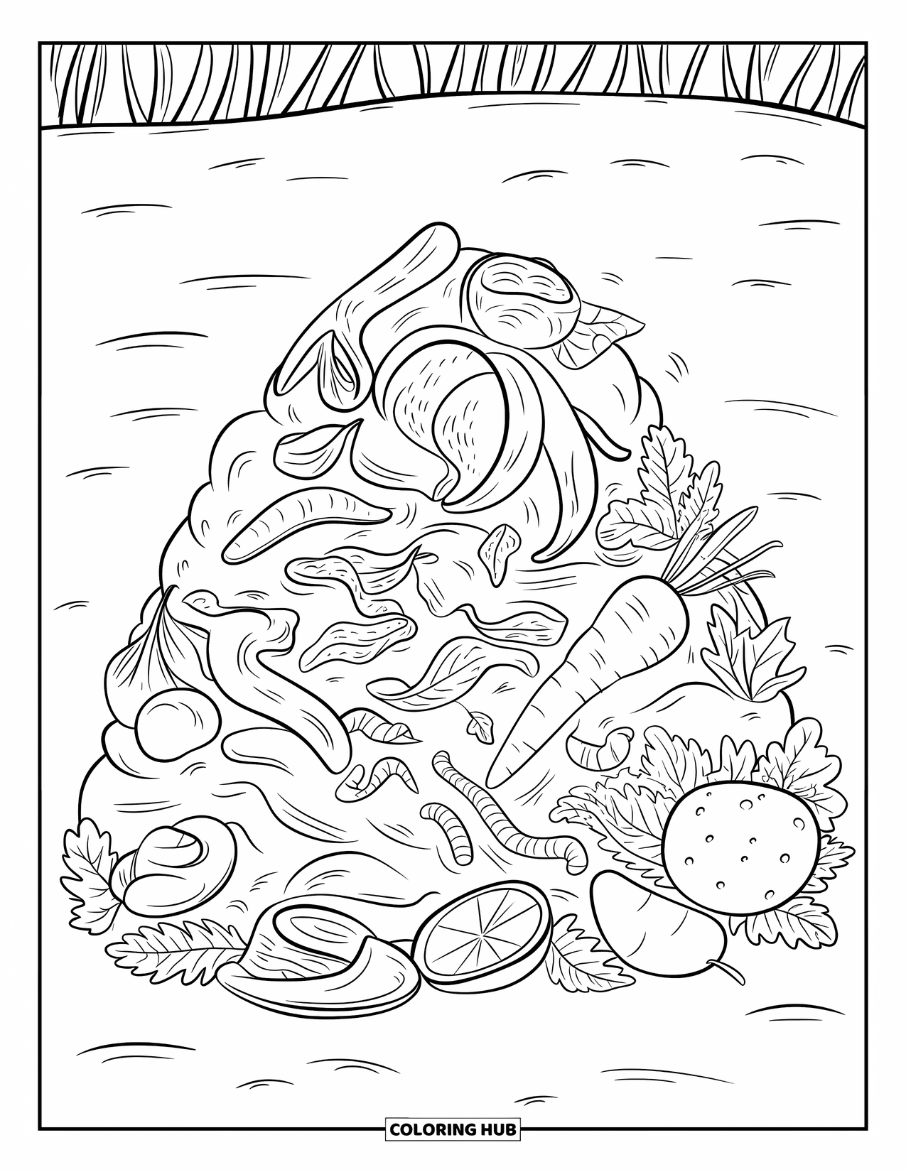 60+ Worm Coloring Pages for Kids & Adults (Free Printable PDFs)