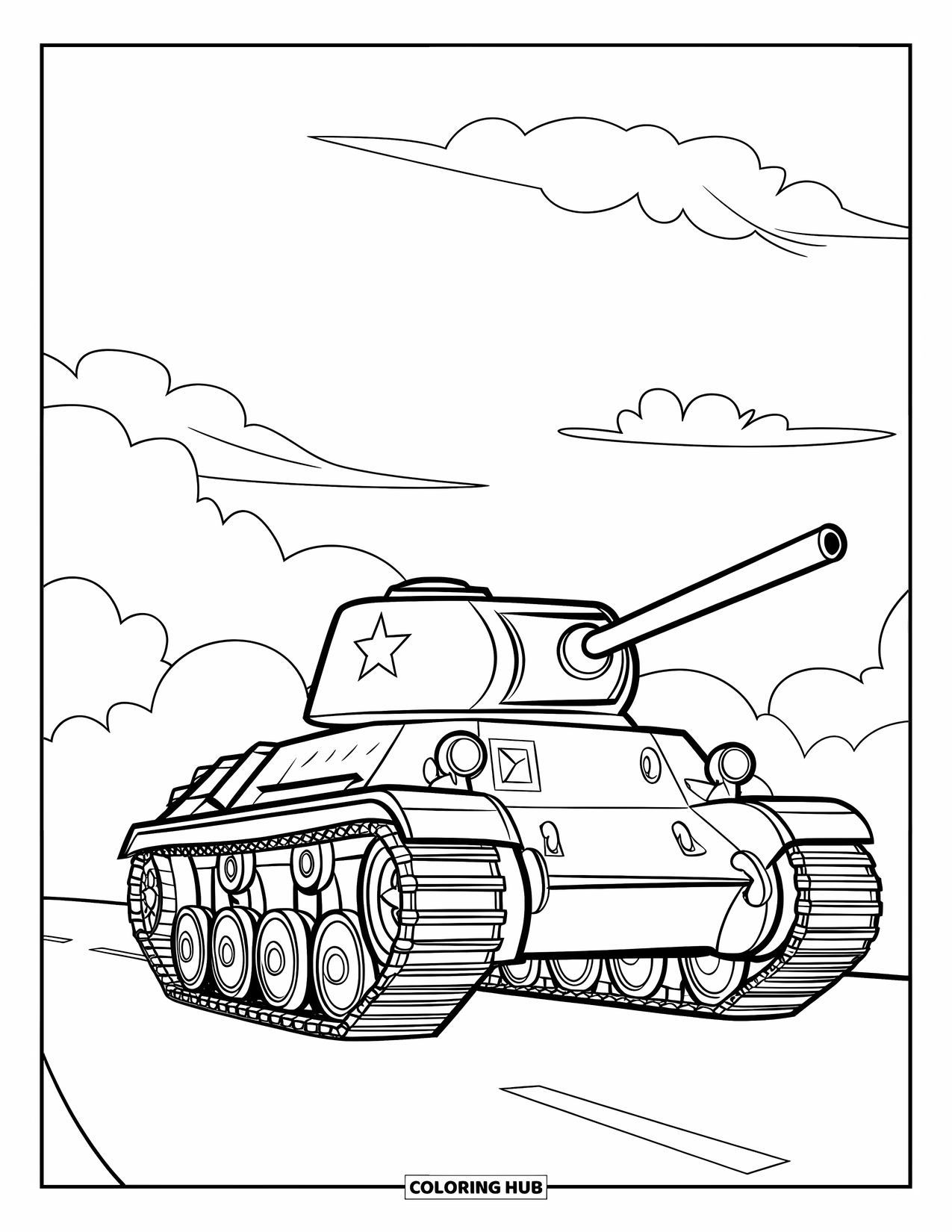 85+ WW2 Tank Coloring Pages for Kids & Adults (Free Printable PDFs)