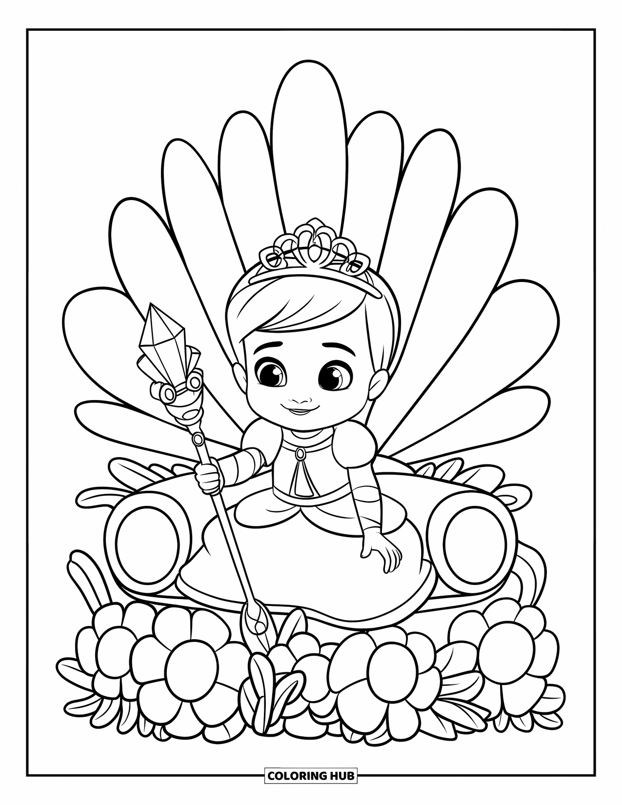 85+ Baby Princess Coloring Pages for Kids & Adults (Free Printable PDFs)