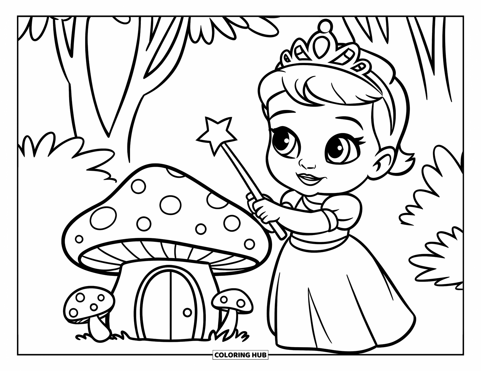 85+ Baby Princess Coloring Pages for Kids & Adults (Free Printable PDFs)
