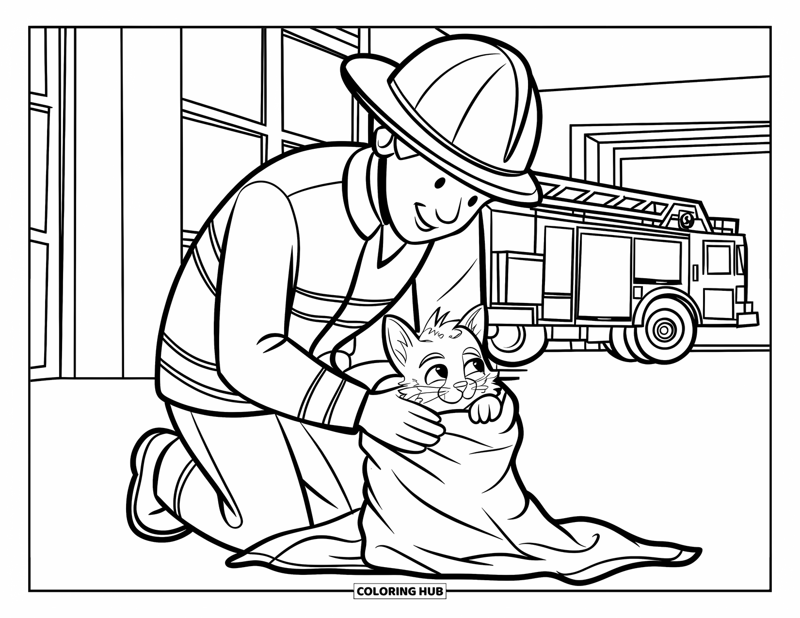 95+ Fireman Coloring Pages for Kids & Adults (Free Printable PDFs)