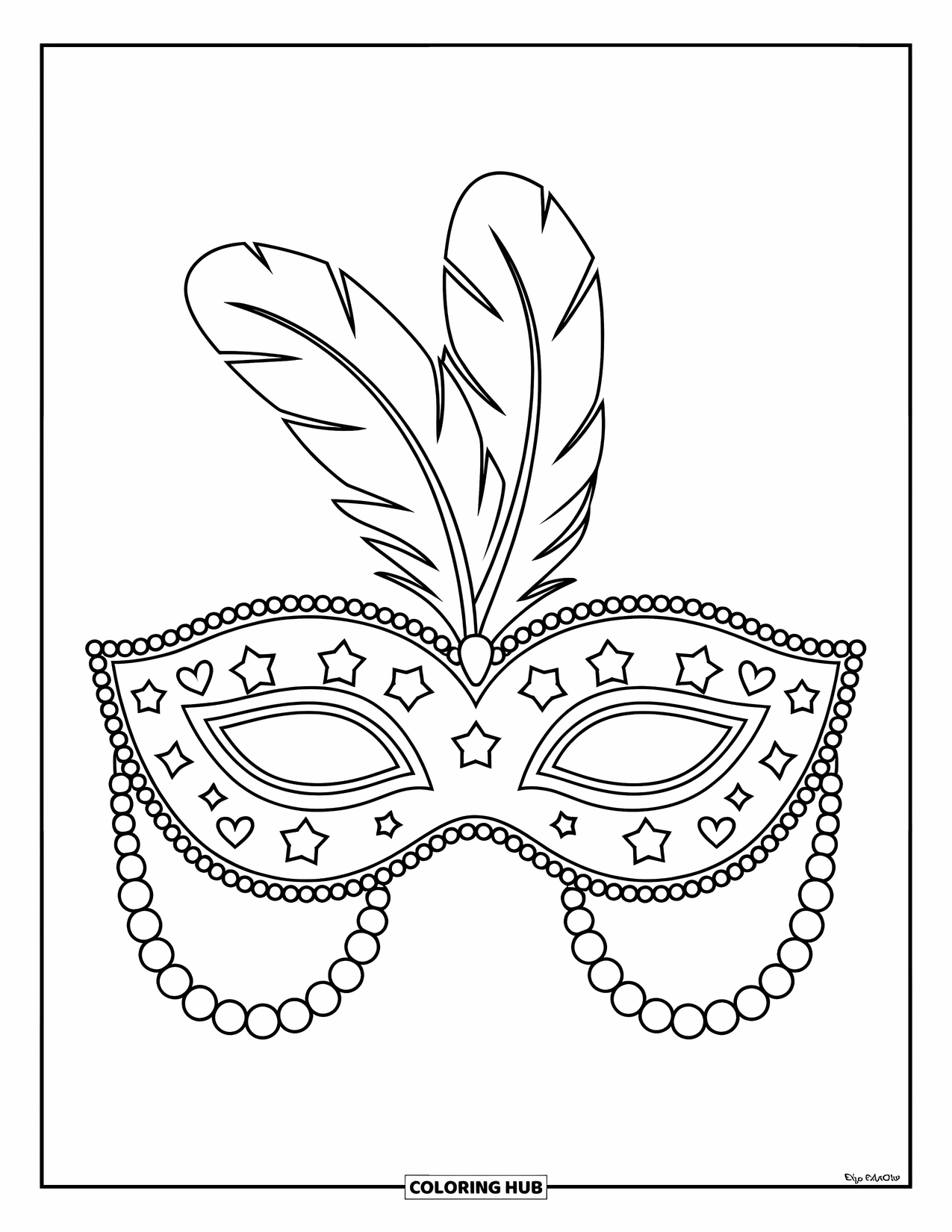 85+ Mask Coloring Pages for Kids & Adults (Free Printable PDFs)