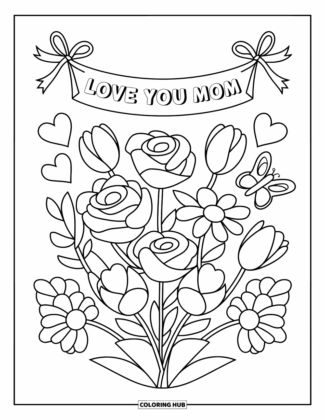 85+ Mom Coloring Pages for Kids & Adults (Free Printable PDFs)